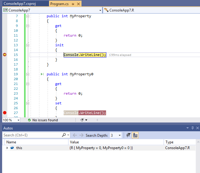 Unable To Add Breakpoint To Property Init Member · Issue 48504 · Dotnetroslyn · Github