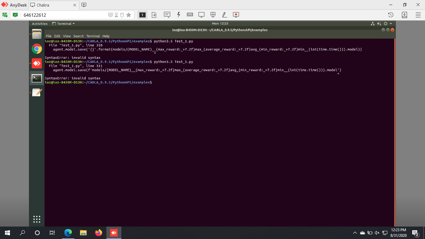 CARLA 0.9.5 0 - Python3.5 - Syntax Error - File "Test_1.py", line 311 ...