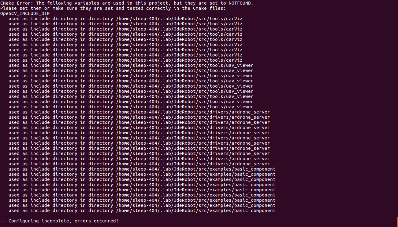 JdeRobot Source Build issues · Issue #1351 · JdeRobot/base · GitHub