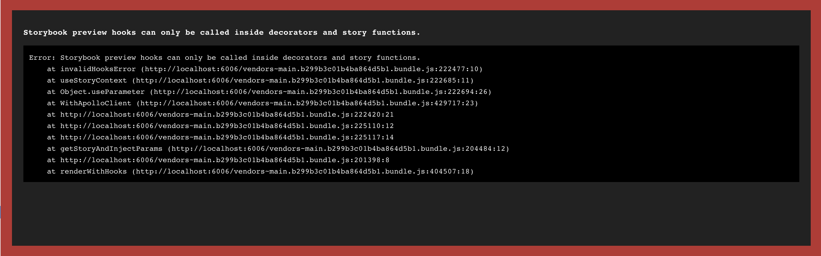 Storybook preview hooks can only be called inside decorators and story functions · Issue #14 ...