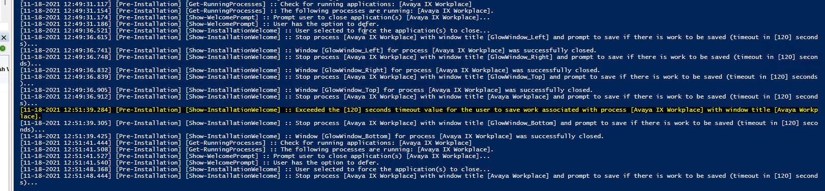 Show-InstallationWelcome maximizes app instead of closing it when users ...