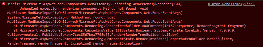 Mudpasswordfield Error With Recent Mudblazor Update 6 2 1 · Issue 177 · Codebeamorg Codebeam