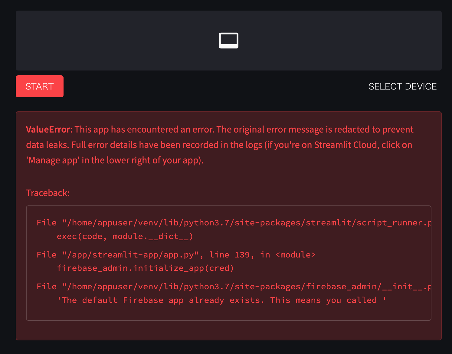 camera not working on hosted streamlit site · Issue #700 · whitphx/streamlit-webrtc · GitHub