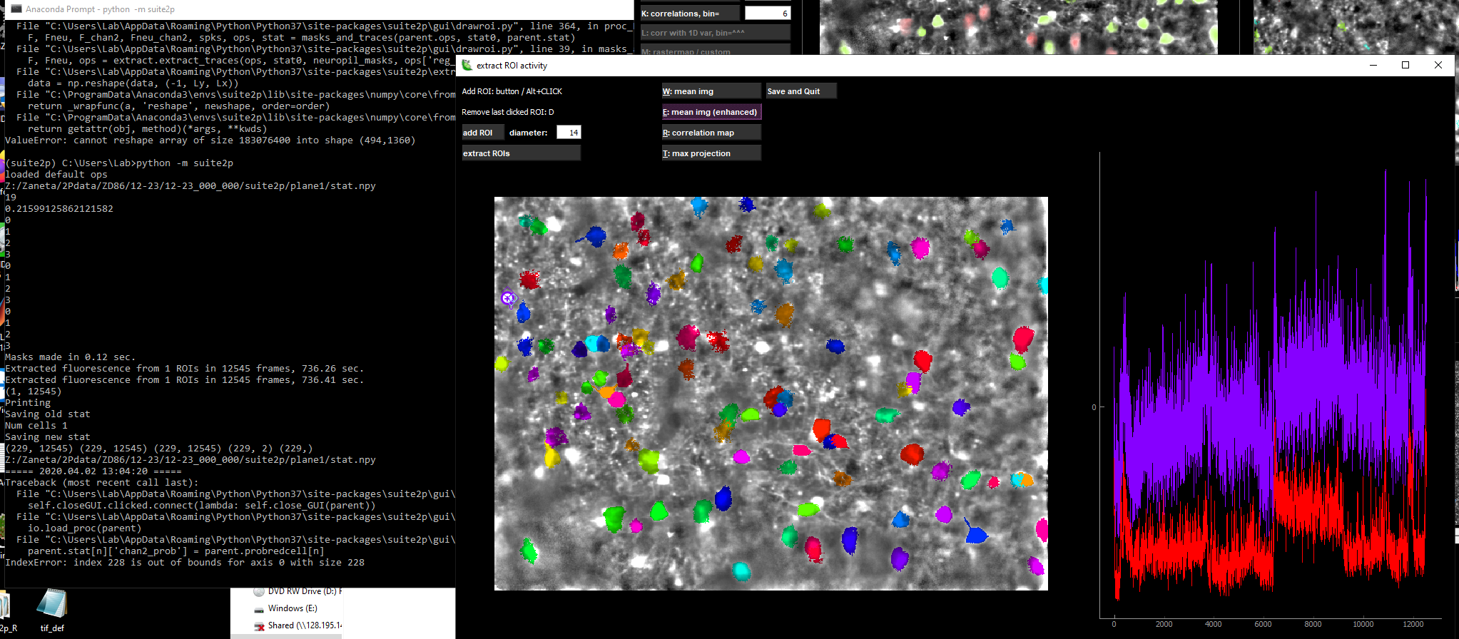 Errors when Trying to Use Manual Curation · Issue #313 · MouseLand/suite2p · GitHub