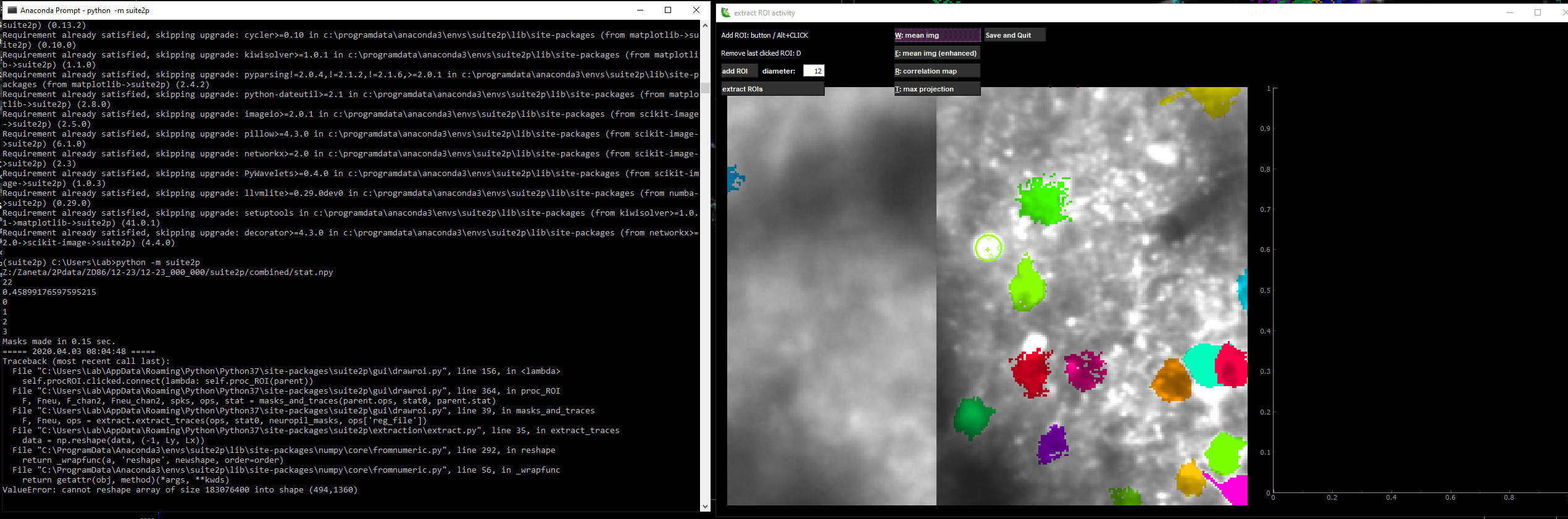 Errors when Trying to Use Manual Curation · Issue #313 · MouseLand/suite2p · GitHub