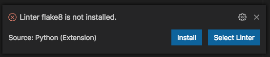 Getting message "Linter flake8 is not installed," but it is · Issue #79533 · microsoft/vscode ...