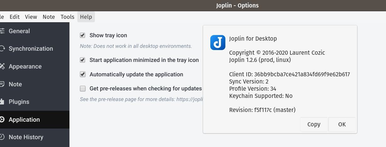 Joplin did not automatically update despite checking that option ...