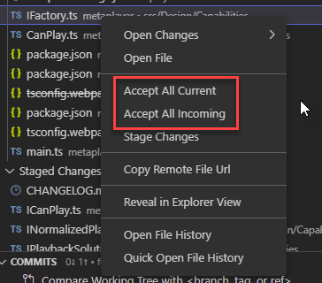 Can't accept code changes in new three-way merge view without using mouse, and mouse is not ...