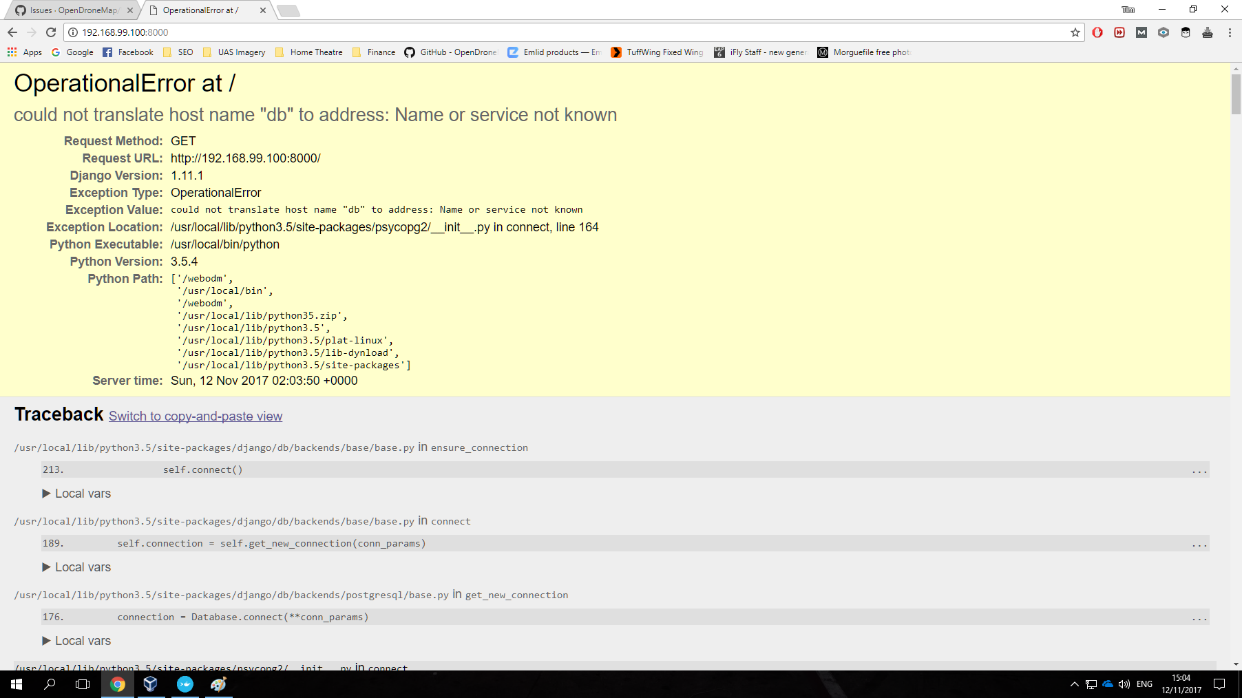 Operational Error attempting to Login · Issue #321 · OpenDroneMap/WebODM · GitHub