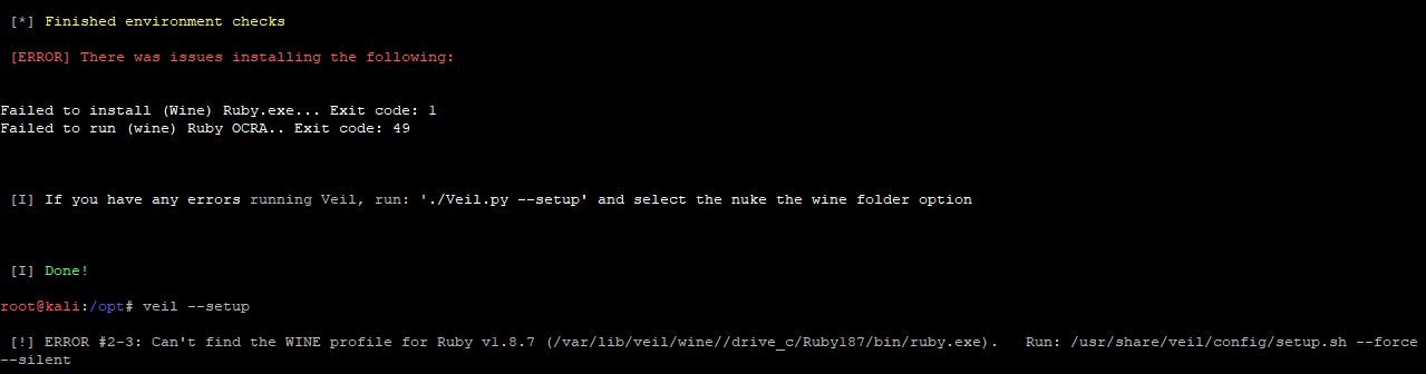 Setup Problem of Kali Linux Azure Deployement · Issue #215 · Veil-Framework/Veil · GitHub