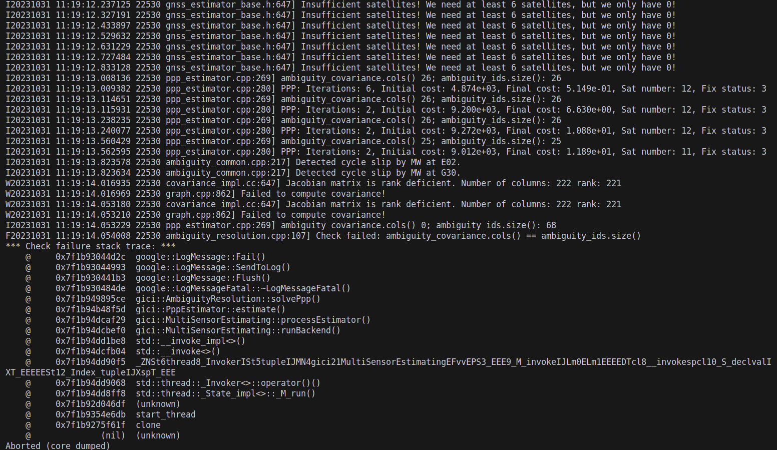 rank deficient when computing covariance of ppp_estimator · Issue #20 ...