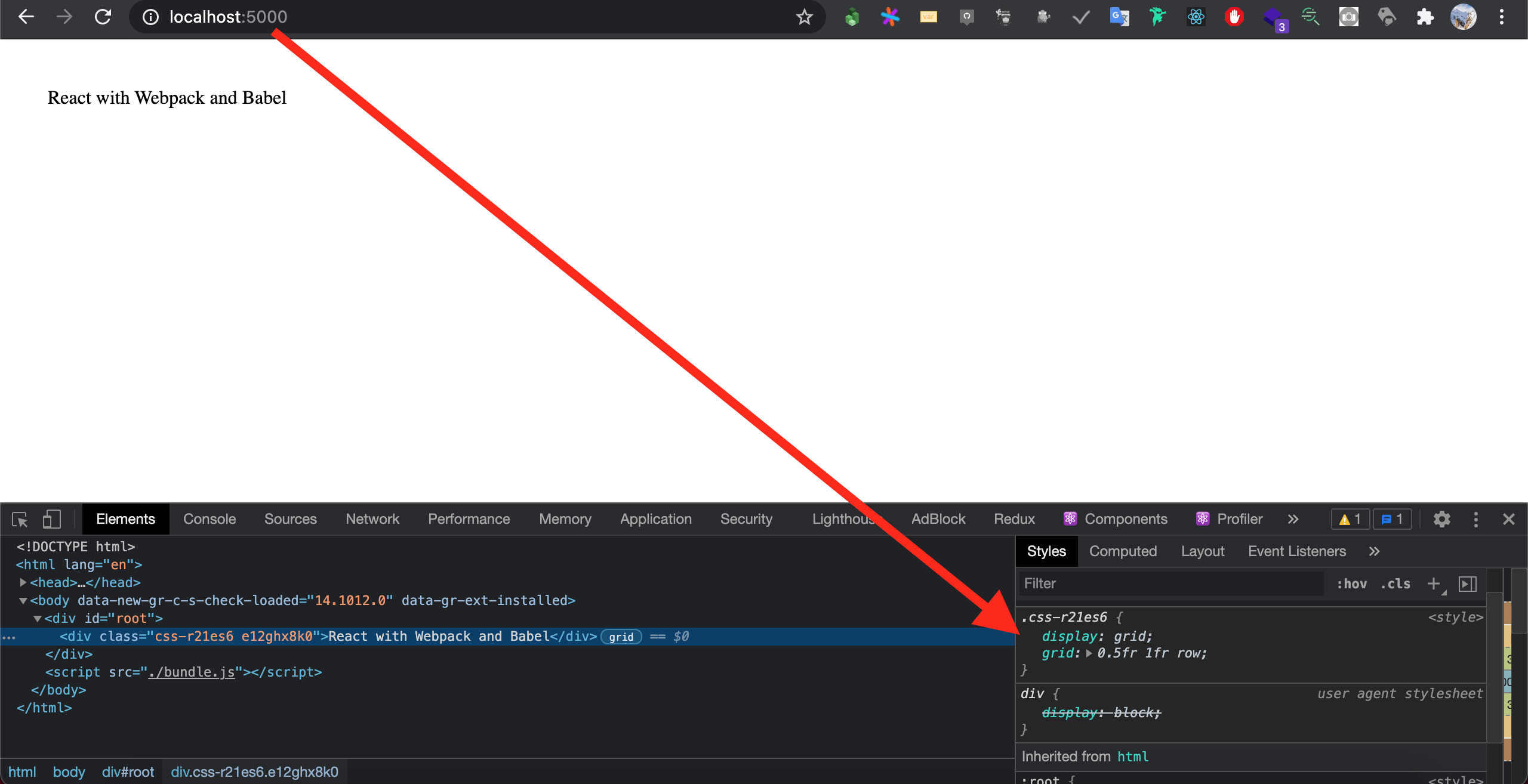 Chrome does not display `grid-row-gap` as normal in production mode ...