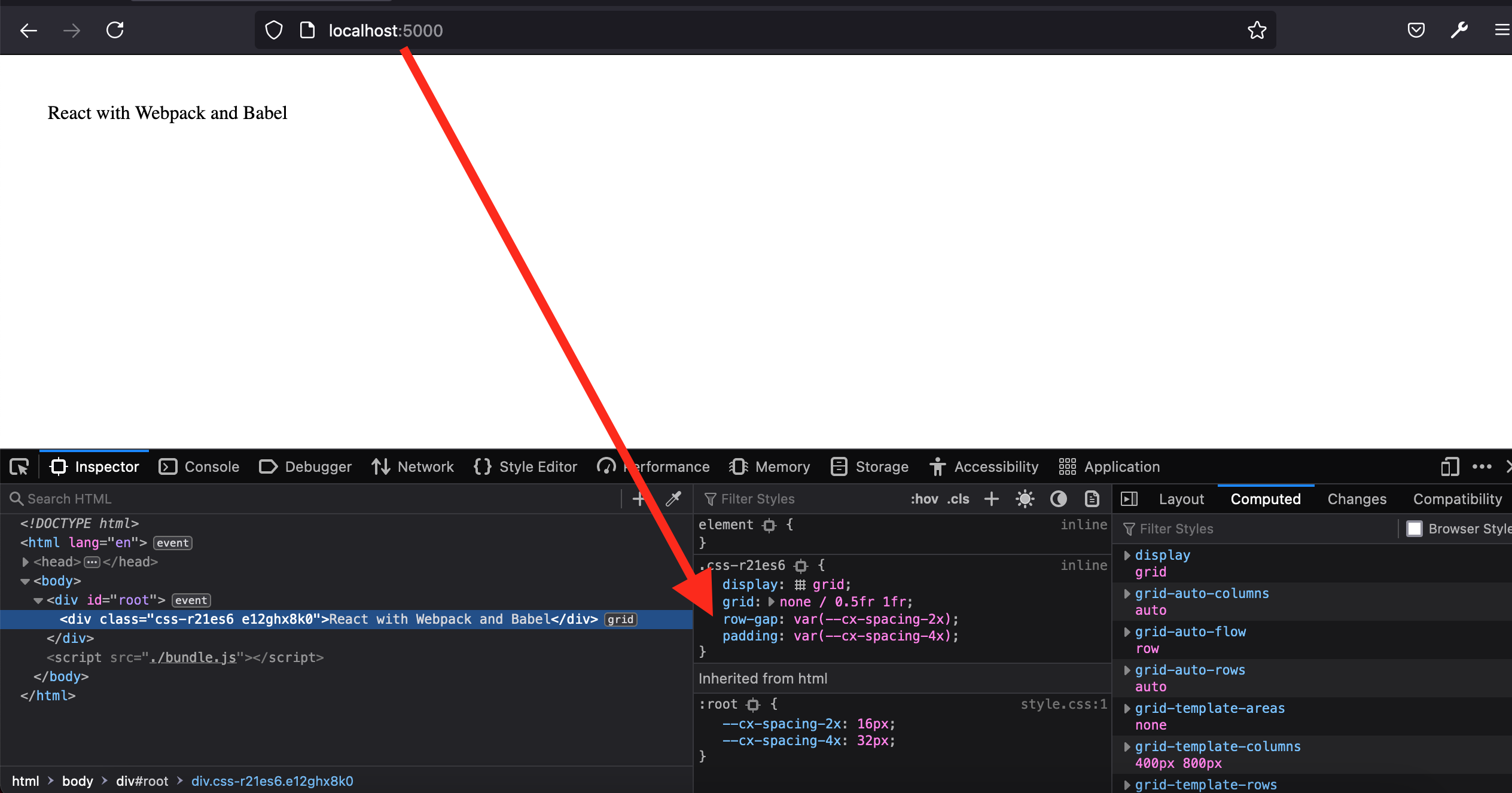 Chrome does not display `grid-row-gap` as normal in production mode ...