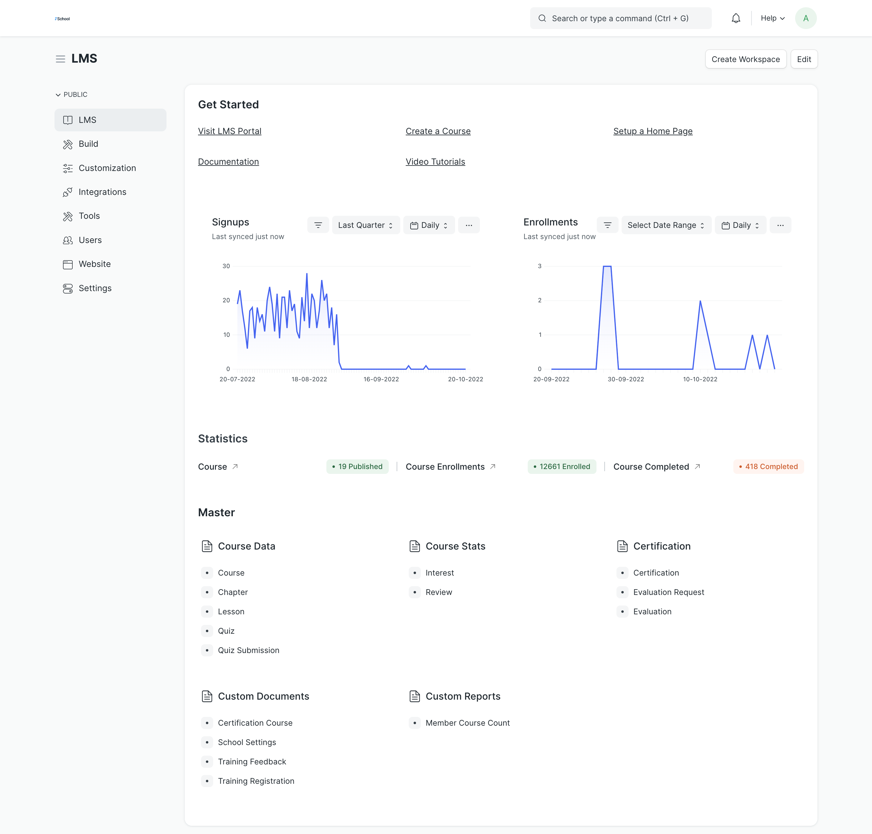 Link to course home from workspace · Issue #388 · frappe/lms · GitHub