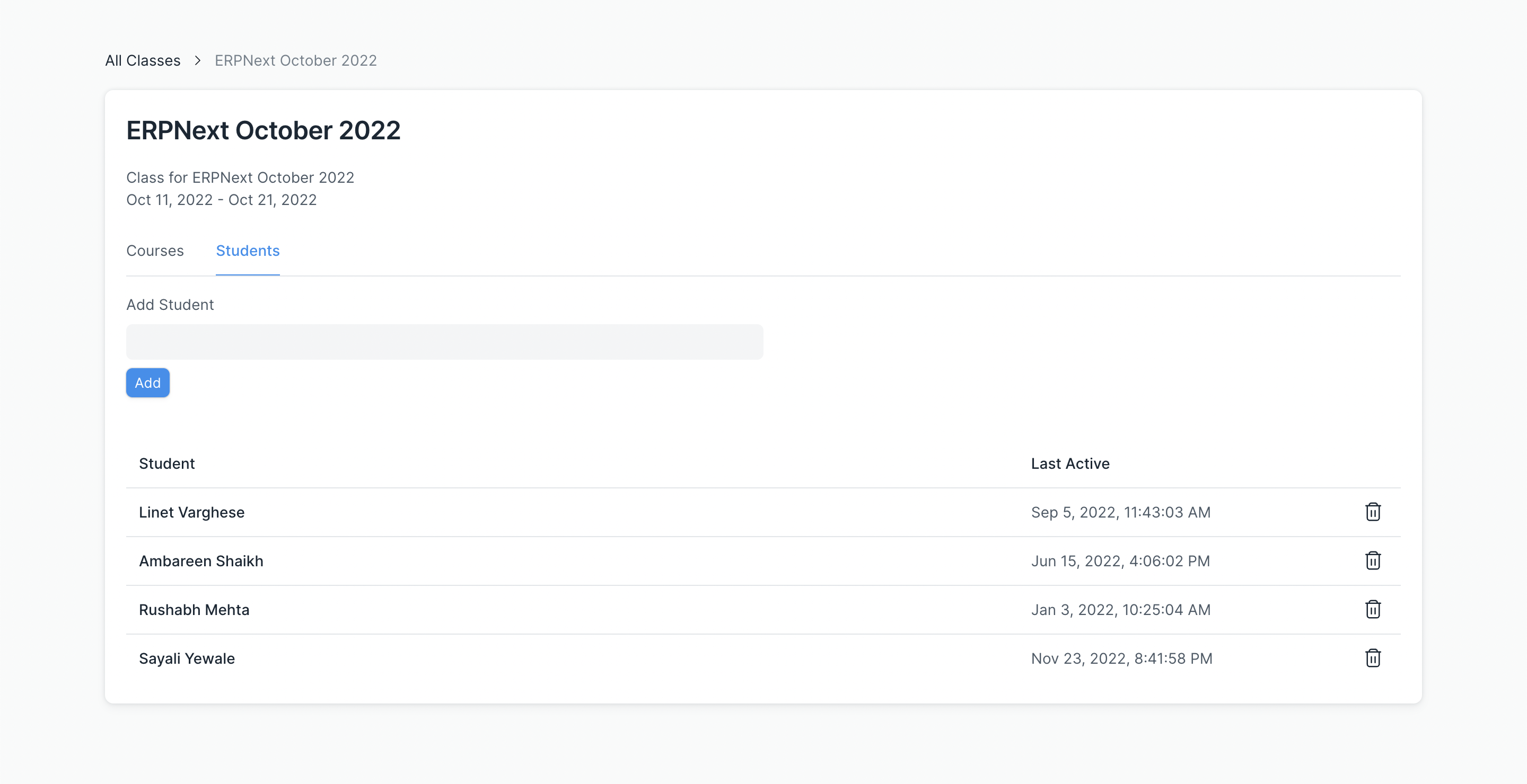 Adding Classes · Issue #426 · frappe/lms · GitHub