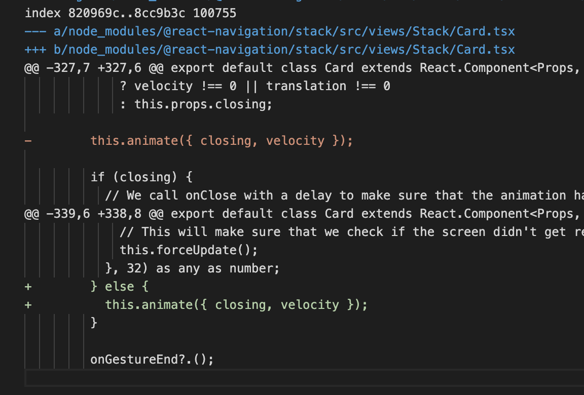 SwipeDown on modal doesn't close anymore in v6 · Issue #10856 · react-navigation/react ...