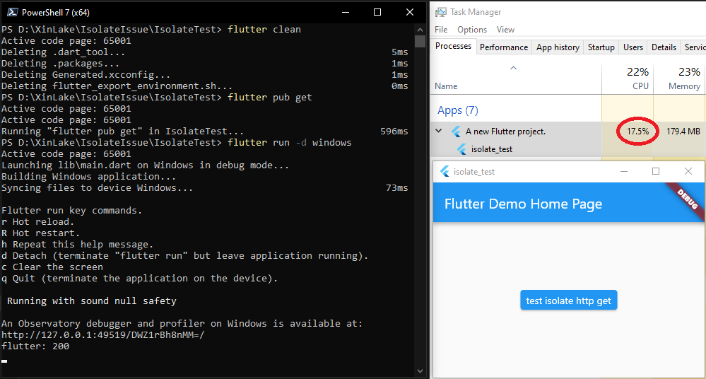 [desktop] Isolate Task Causes High Cpu Usage · Issue 85745 · Flutter Flutter · Github
