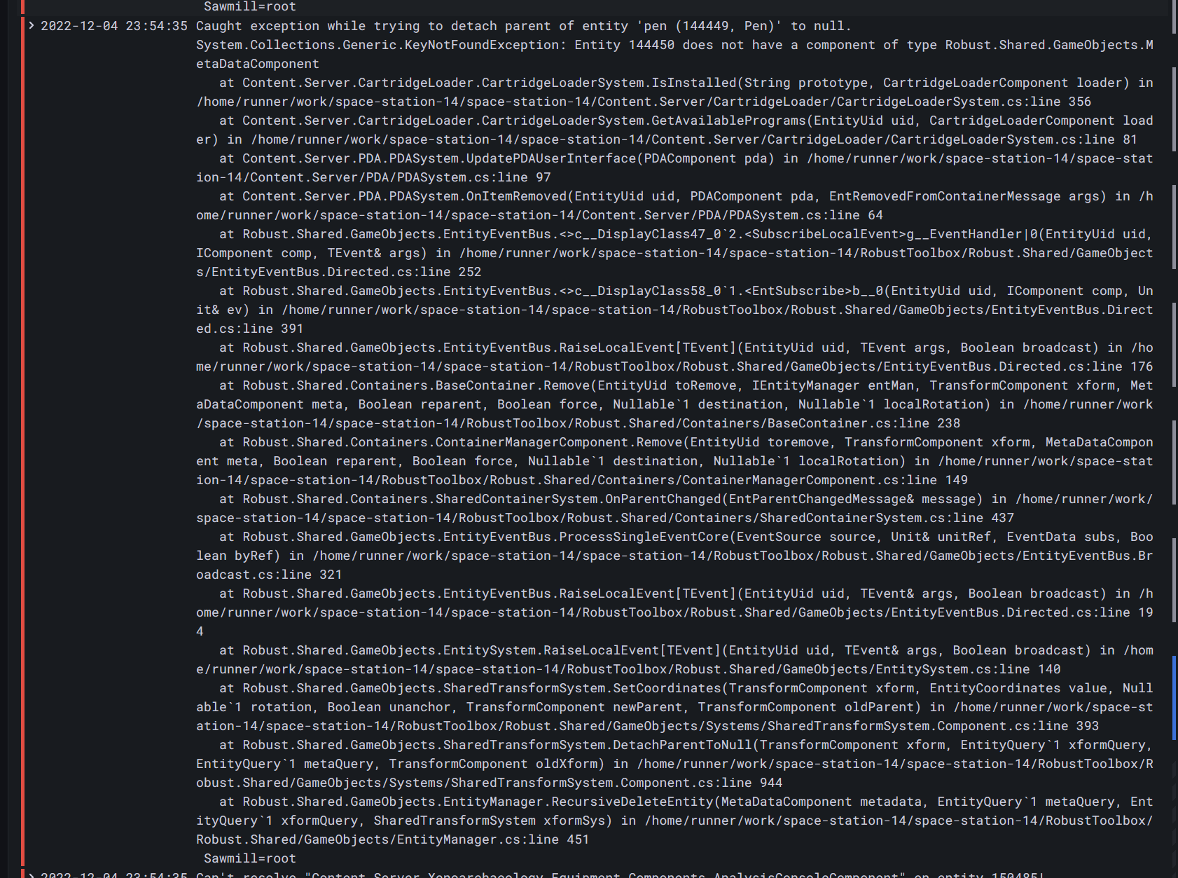 Cartridge loader exception · Issue #12940 · space-wizards/space-station-14 · GitHub