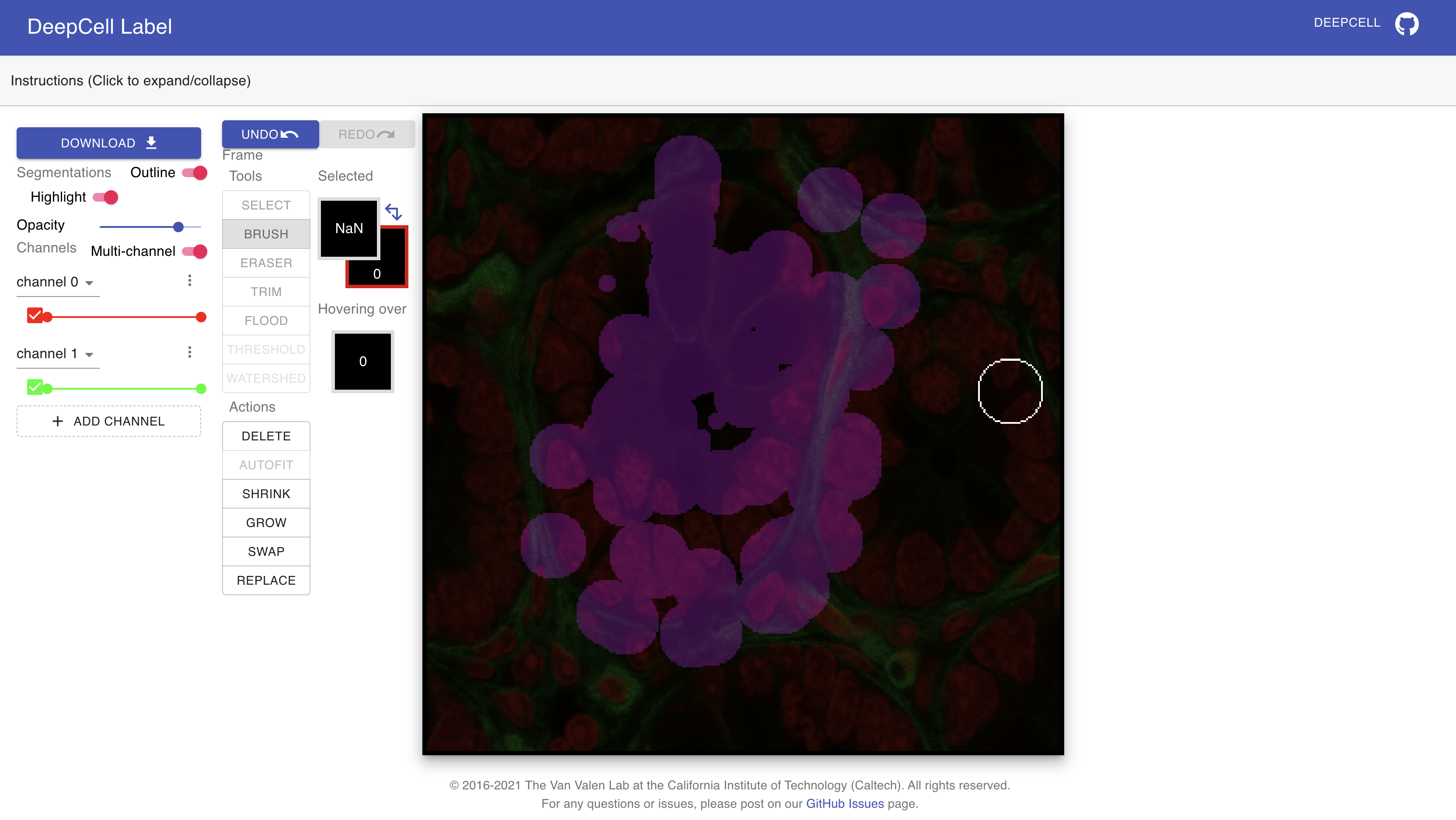 Label number goes to NaN · Issue #280 · vanvalenlab/deepcell-label · GitHub