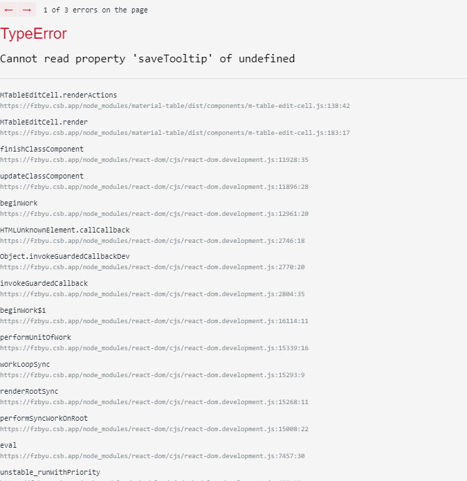 Cannot read property 'saveTooltip' of undefined · Issue #2860 · mbrn/material-table · GitHub