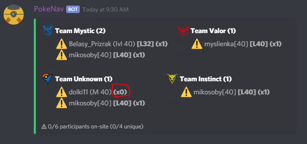Players with 'Team Unknown' counts as zero · Issue #439 · PokeNavBot ...