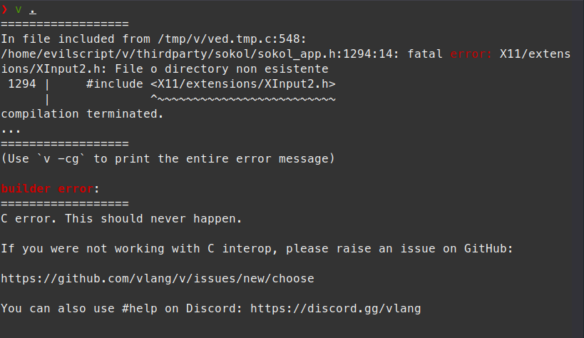 v compilation error · Issue #83 · vlang/ved · GitHub