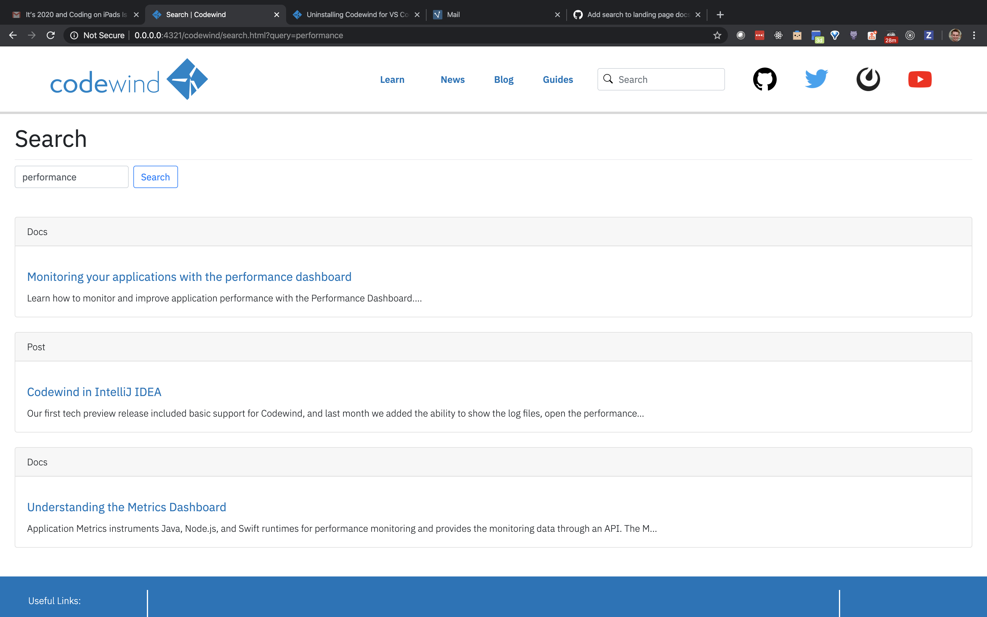 Add search to landing page docs · Issue #1786 · eclipse-archived/codewind · GitHub