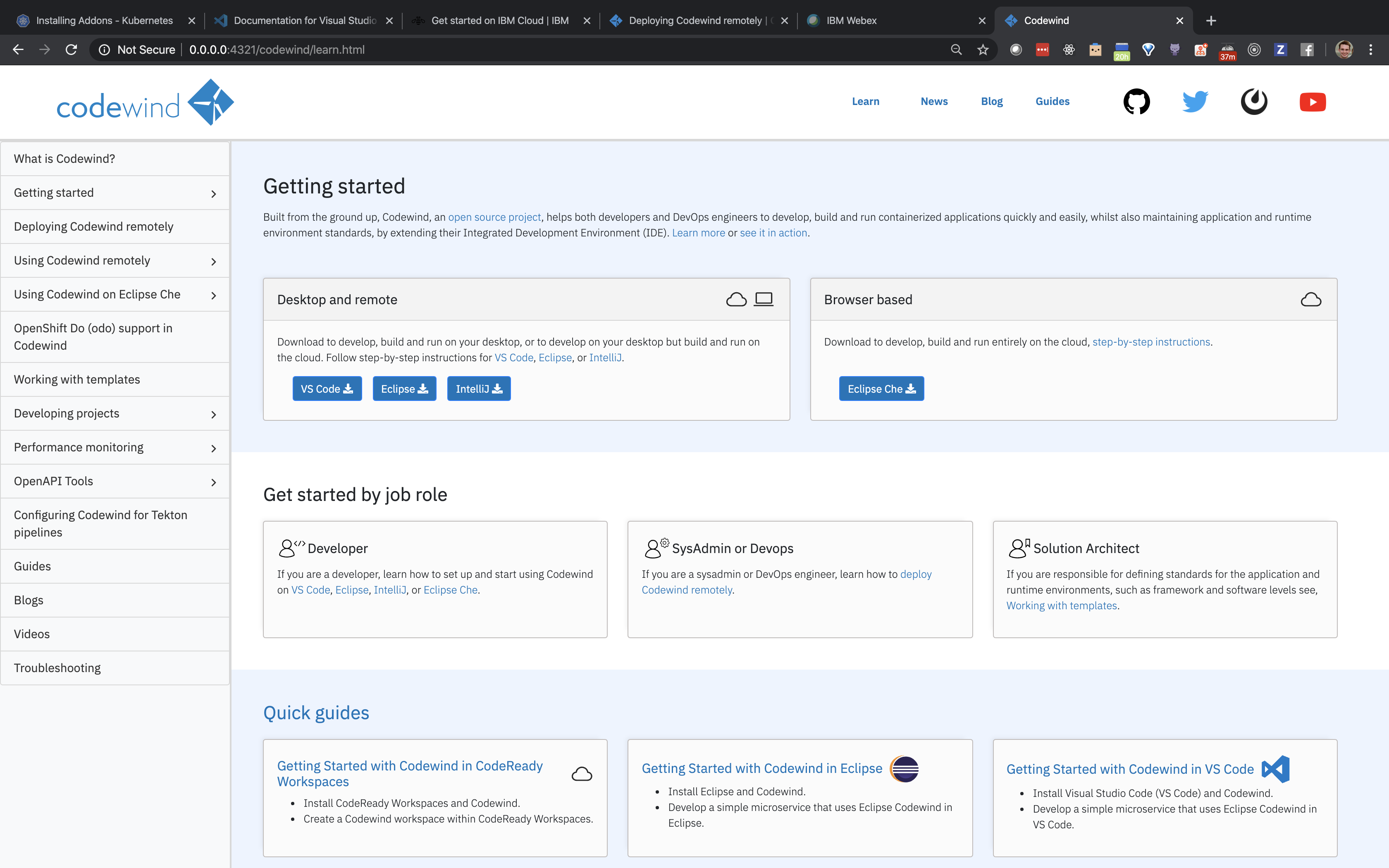 Add link to Guides page, Blog page and Video page from LH nav on website · Issue #2984 · eclipse ...