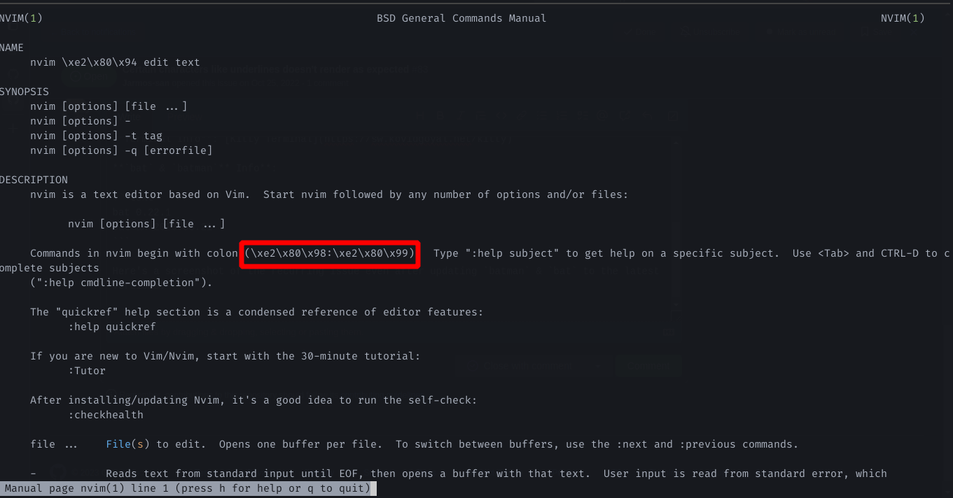 Certain characters like underlines doesn't render as expected · Issue #83 · eth-p/bat-extras ...