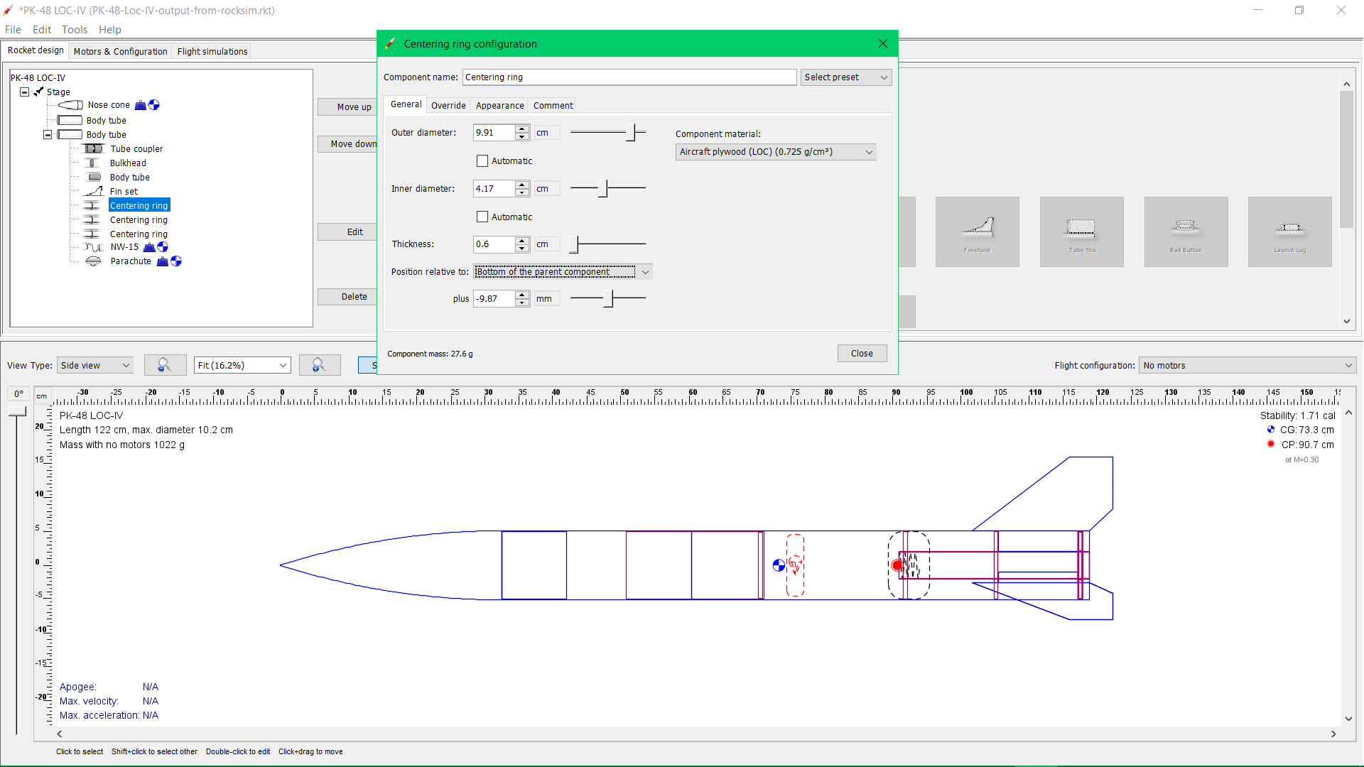 RockSim coversion error: Distance of fin relative to base/bottom ...