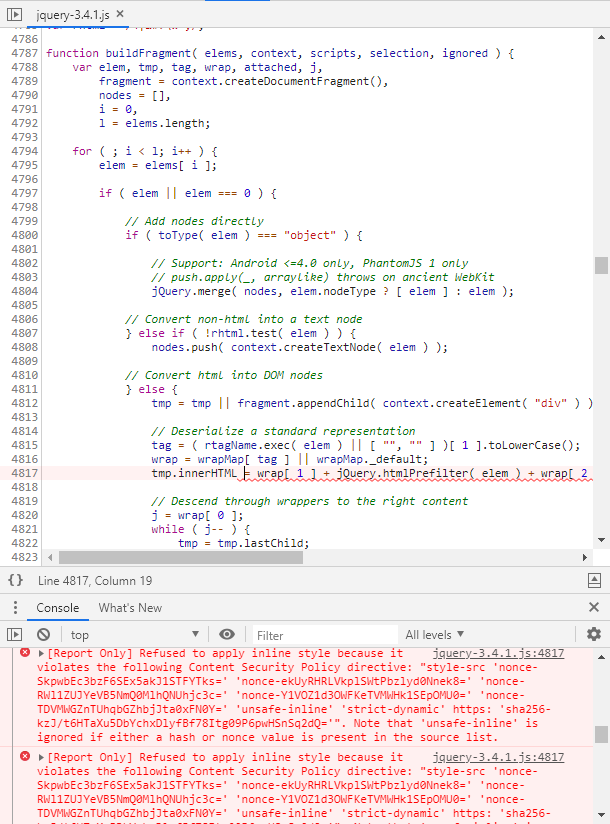 Csp Inline Style Violations · Issue 4477 · Jqueryjquery · Github 