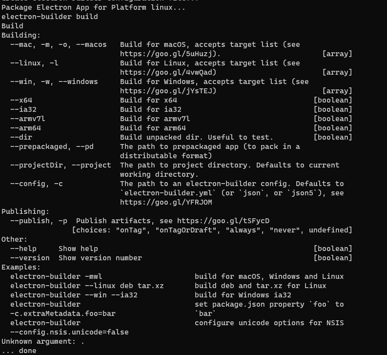 Unable to publish/build on windows · Issue #441 · ElectronNET/Electron.NET · GitHub