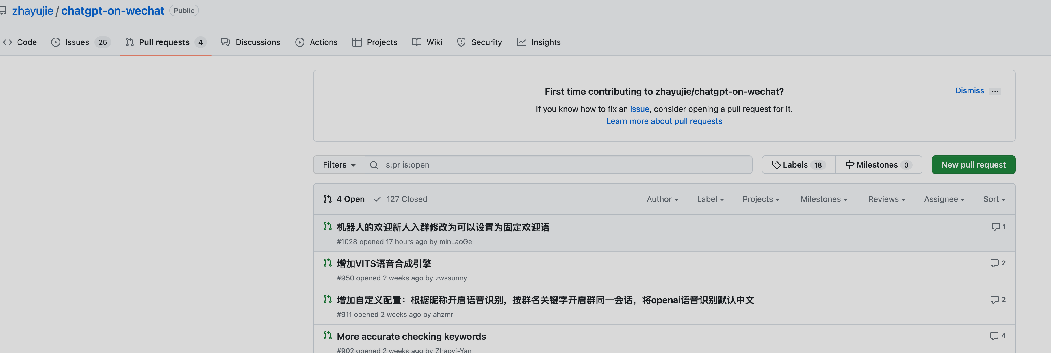 参考楼主的banwords，做了个基于bing 搜索的插件，请问怎么提交到插件仓库，亲测可以运行 · Issue #1035 · zhayujie/chatgpt-on-wechat · GitHub