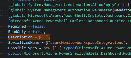 When the description is empty, a "." is automatically appended to the end. · Issue #991 · Azure ...