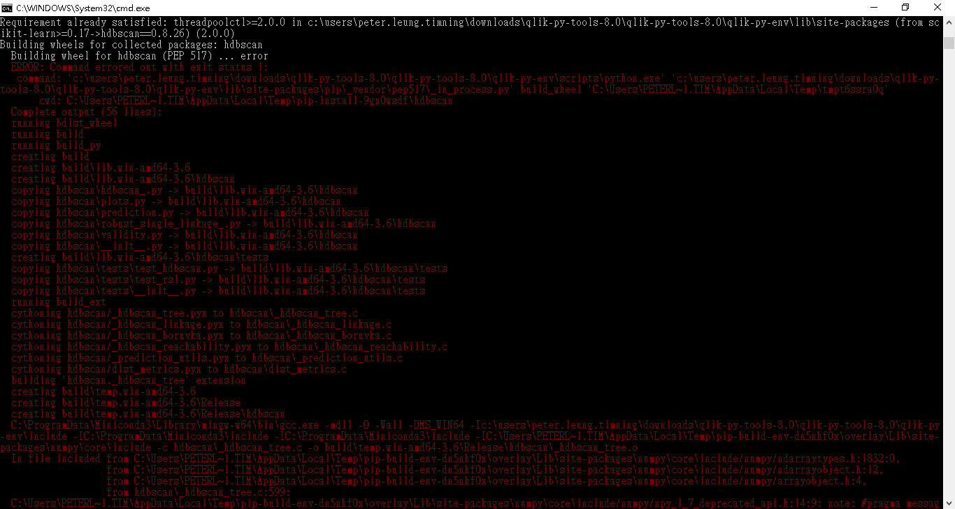 Error Could Not Build Wheels For Bottleneck Which Use Pep 517 And Cannot Be Installed Directly