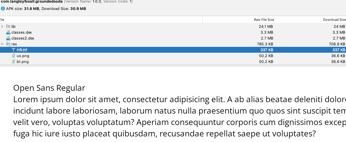`expo-fonts` `useFonts` does not function with TTF files bundled into APKs when run on older ...