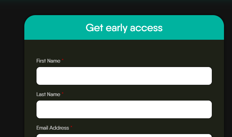 Get Early Access Form has pointed corners · Issue #153 · meshery/play ...