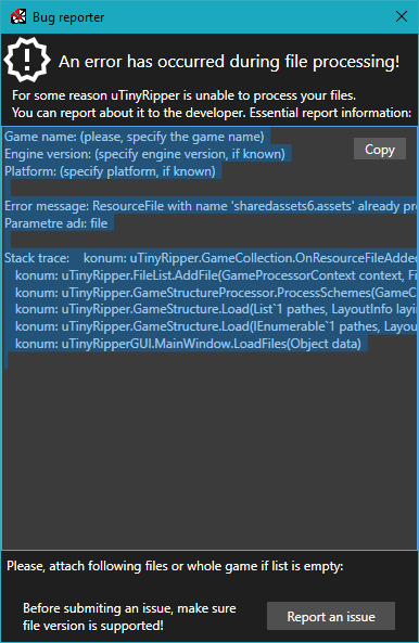 Import Error · Issue #966 · mafaca/UtinyRipper · GitHub