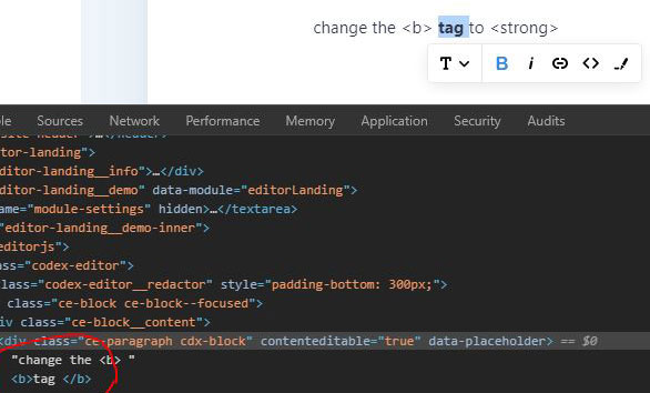 How to change the tag to · Issue #1144 · codex-team/editor.js · GitHub