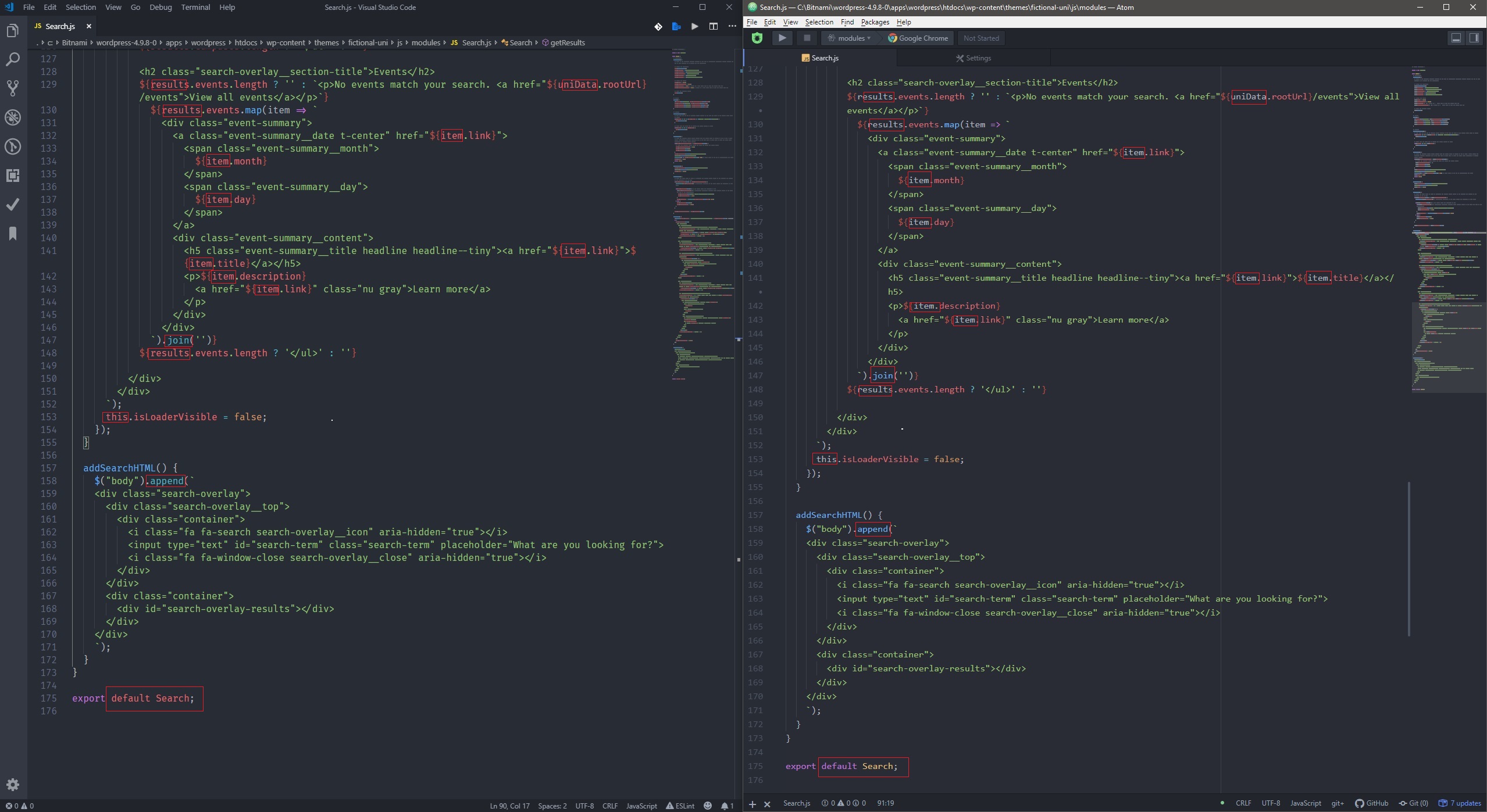 Color inconsistency of a JavaScript array name used within a template literal · Issue #99 ...
