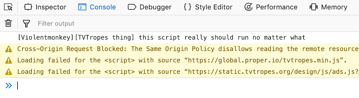 tvtropes breaks violentmonkey · Issue #496 · violentmonkey/violentmonkey · GitHub