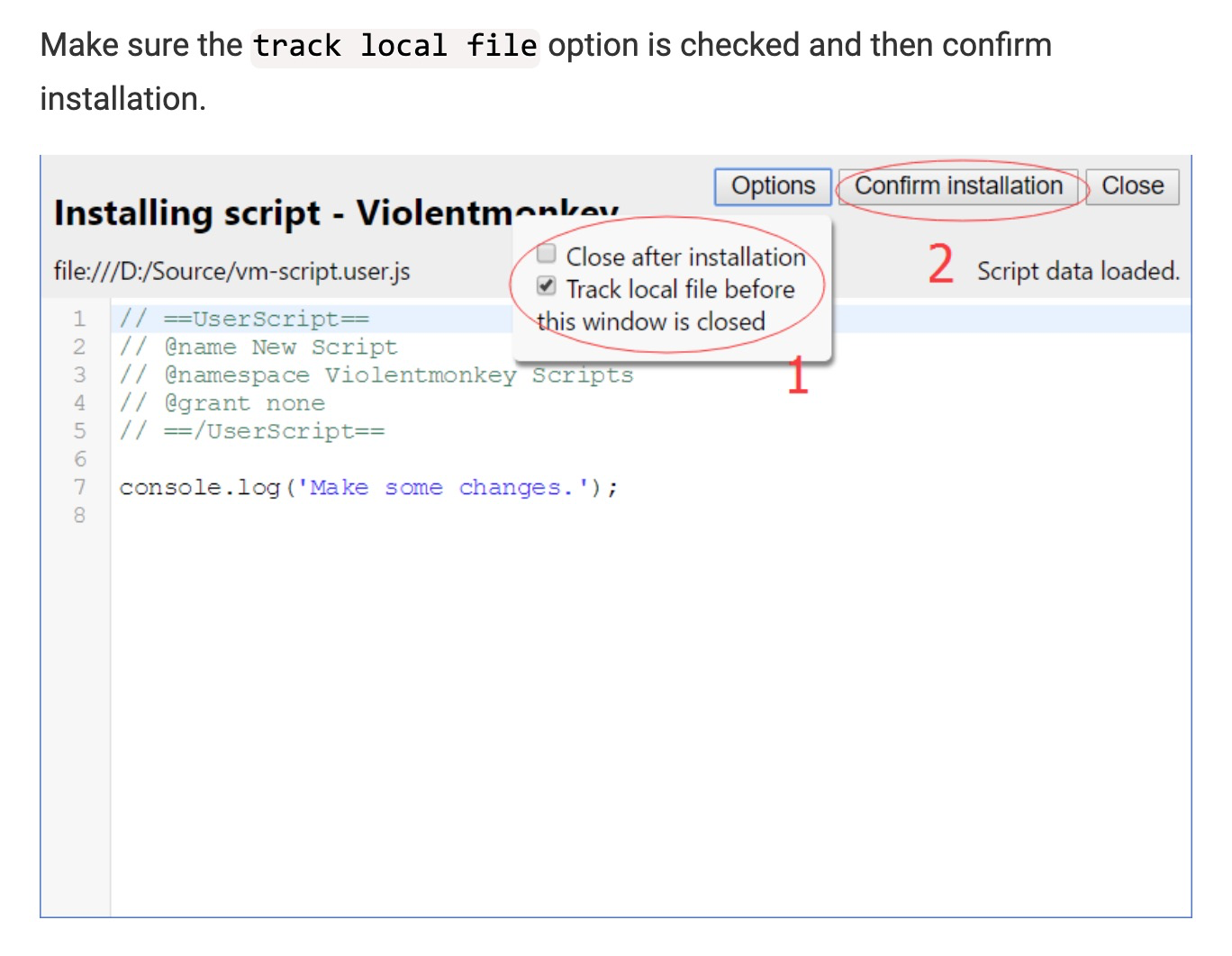Sync with local file doesn't work in Chrome · Issue #582 · violentmonkey/violentmonkey · GitHub