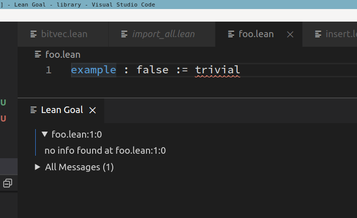 Error messages do not update in info view · Issue #173 · leanprover/vscode-lean · GitHub