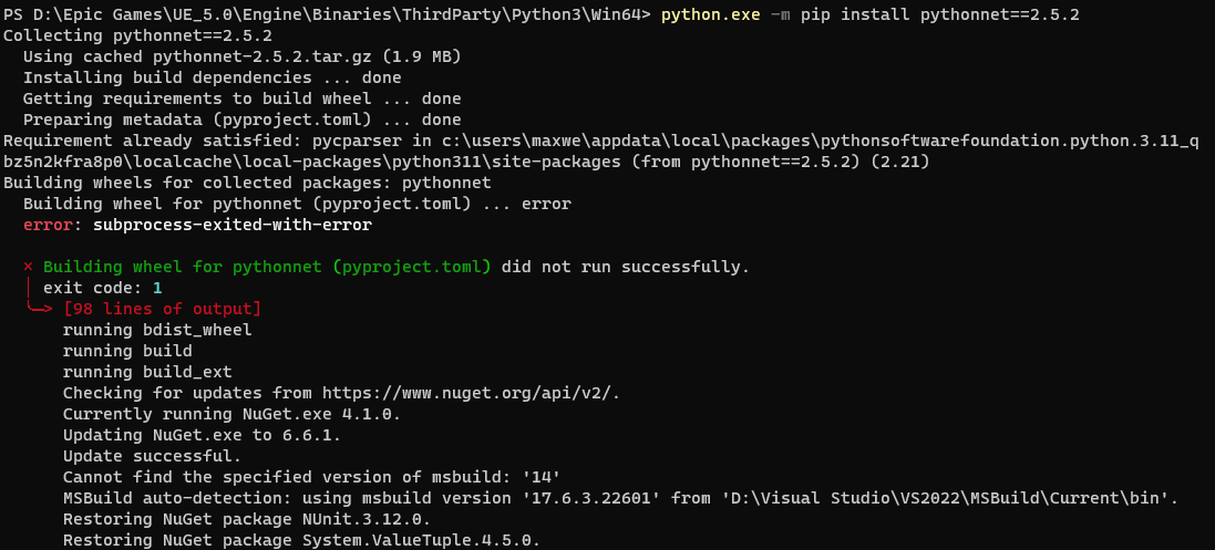 Project Acoustics UE5 troubles (python). · Issue #89 · microsoft ...