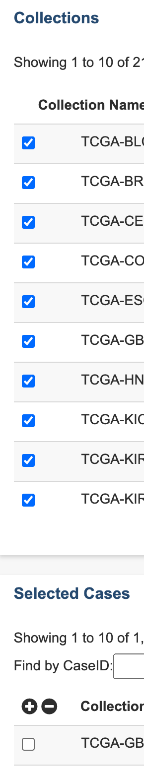 Select Unselect All Buttons Are Missing For The Collections Table · Issue 810