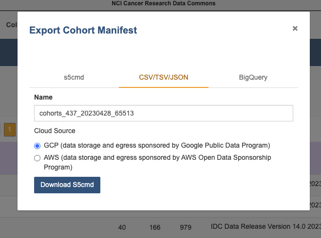 Add the option to export s5cmd compatible manifest · Issue #1155 · ImagingDataCommons/IDC-WebApp ...