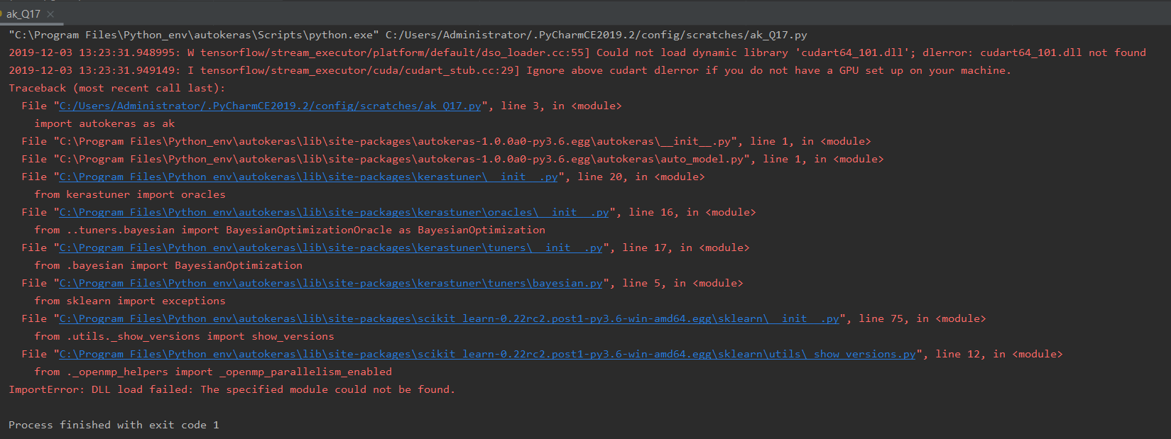 i can't run my autokeras scripts · Issue #849 · keras-team/autokeras · GitHub