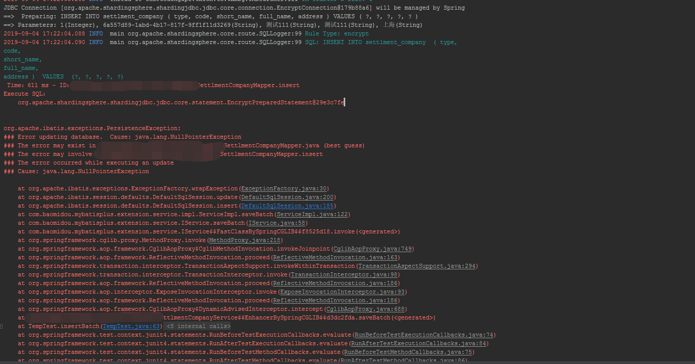 when using EncryptPreparedStatement to savebatch occours error · Issue #2923 · apache ...