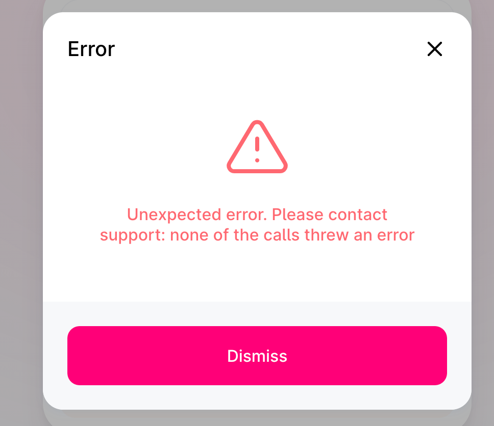 Unexpected error Please contact support: none of the calls threw an error · Issue #1148 ...