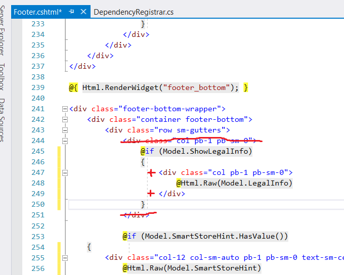 beter show footer when (ShowLegalInfo == false) · Issue #1434 · smartstore/SmartStoreNET · GitHub